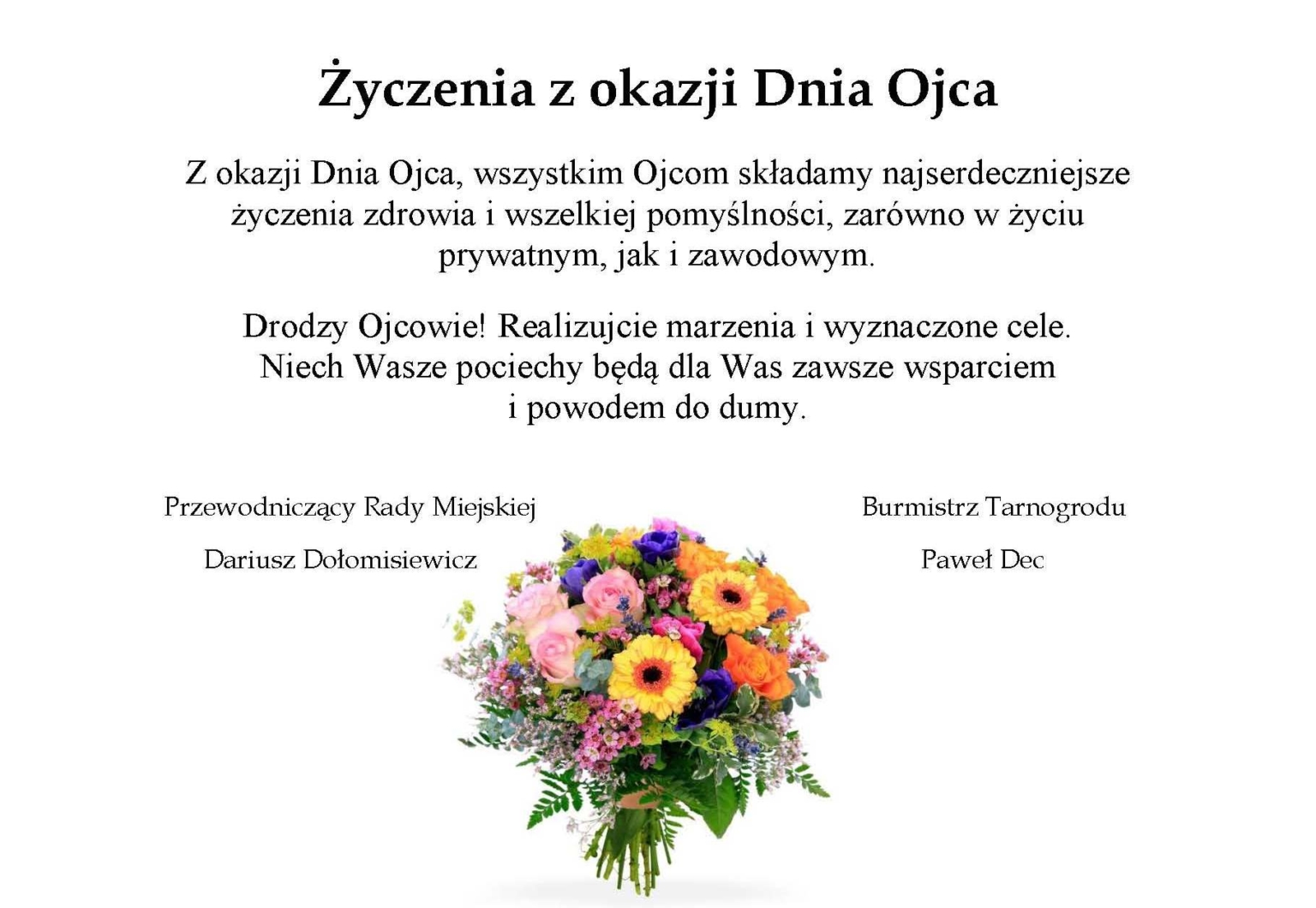 Życzenia z okazji Dnia Ojca – Oficjalny Portal Urzędu Miejskiego w ...